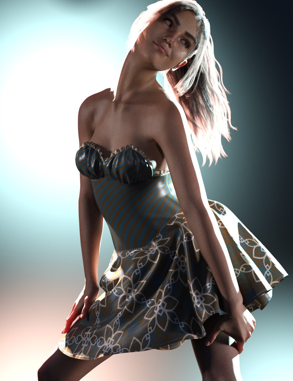 Extra Textures for Ruffled Party Dress | Daz 3D