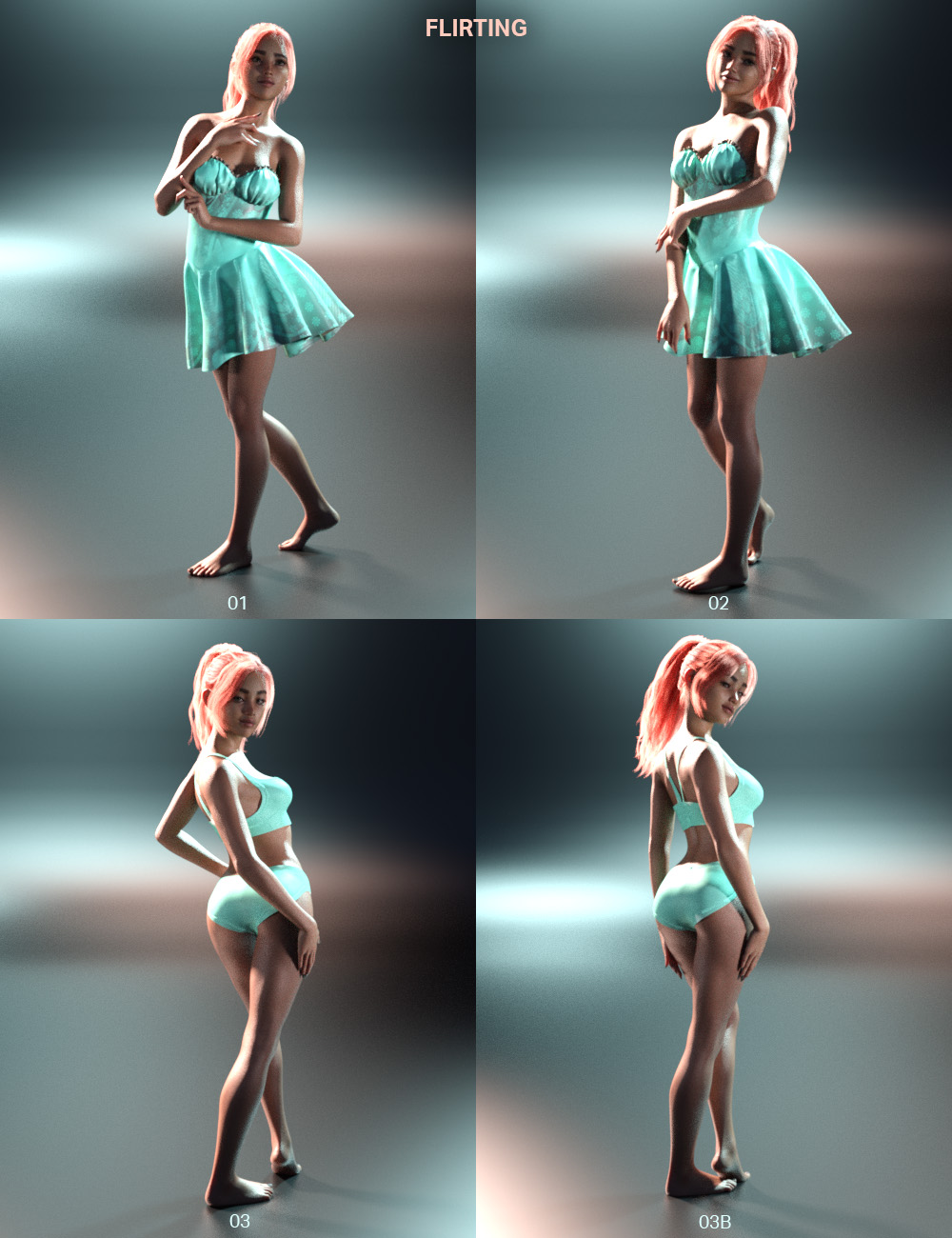 Party Girl Poses for Genesis 9 | Daz 3D