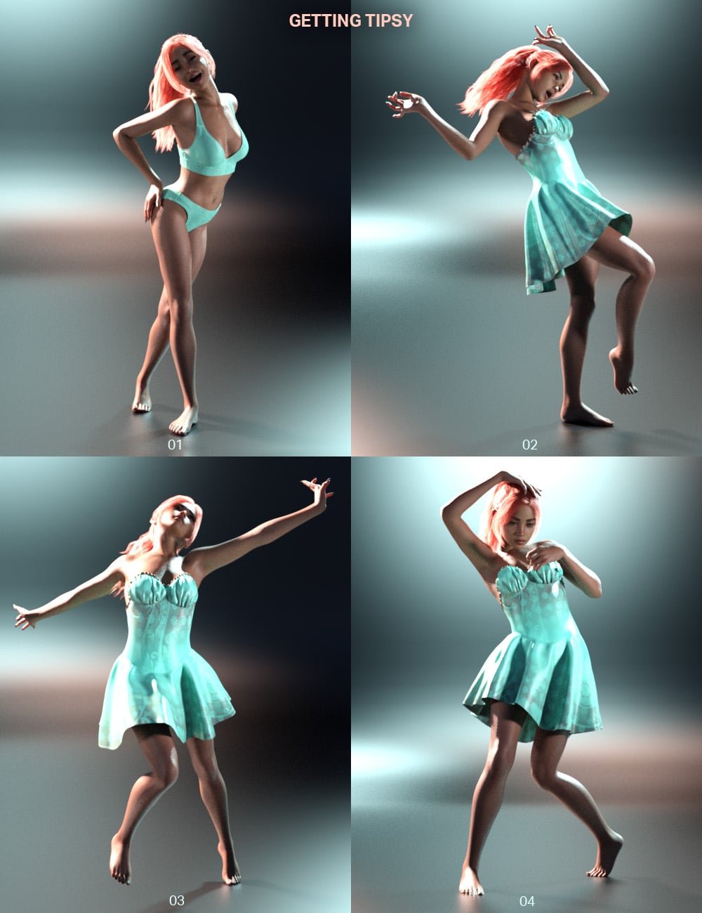 Party Girl Poses for Genesis 9 | Daz 3D