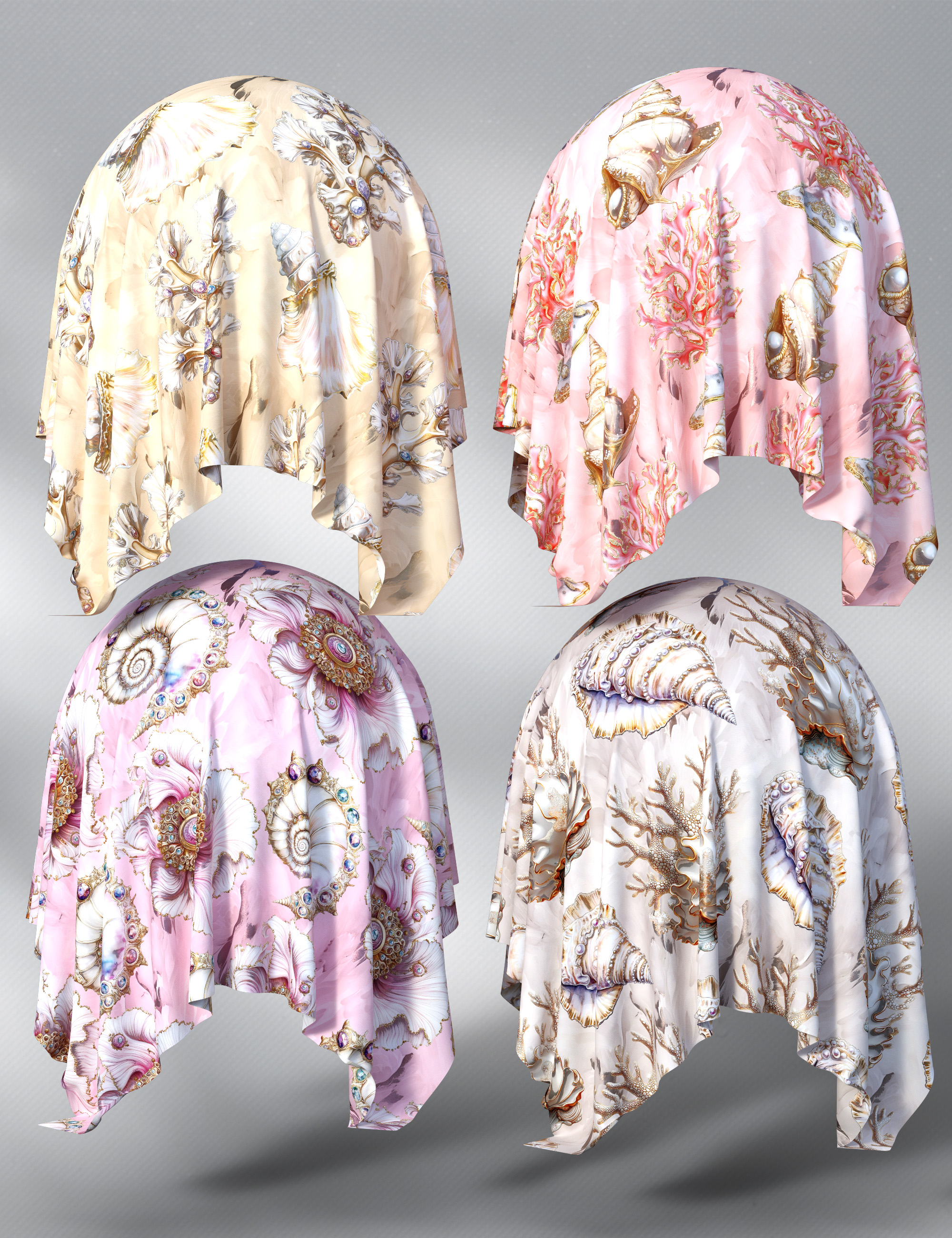 Coral Bloom Fabric Iray Shaders - MR | Daz 3D