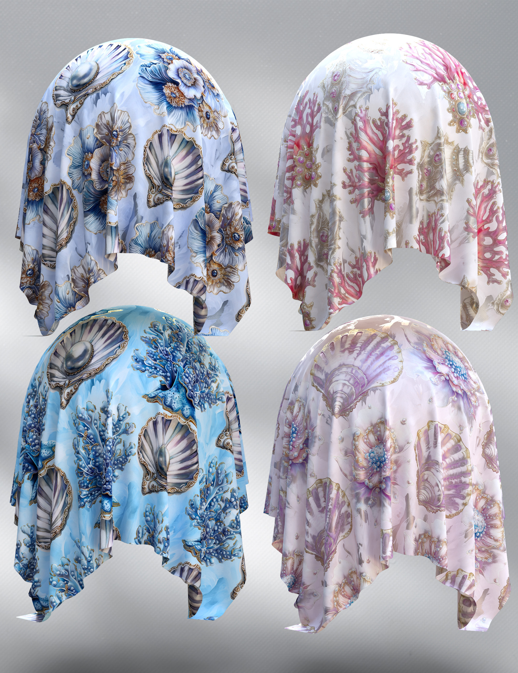 Coral Bloom Fabric Iray Shaders - MR | Daz 3D