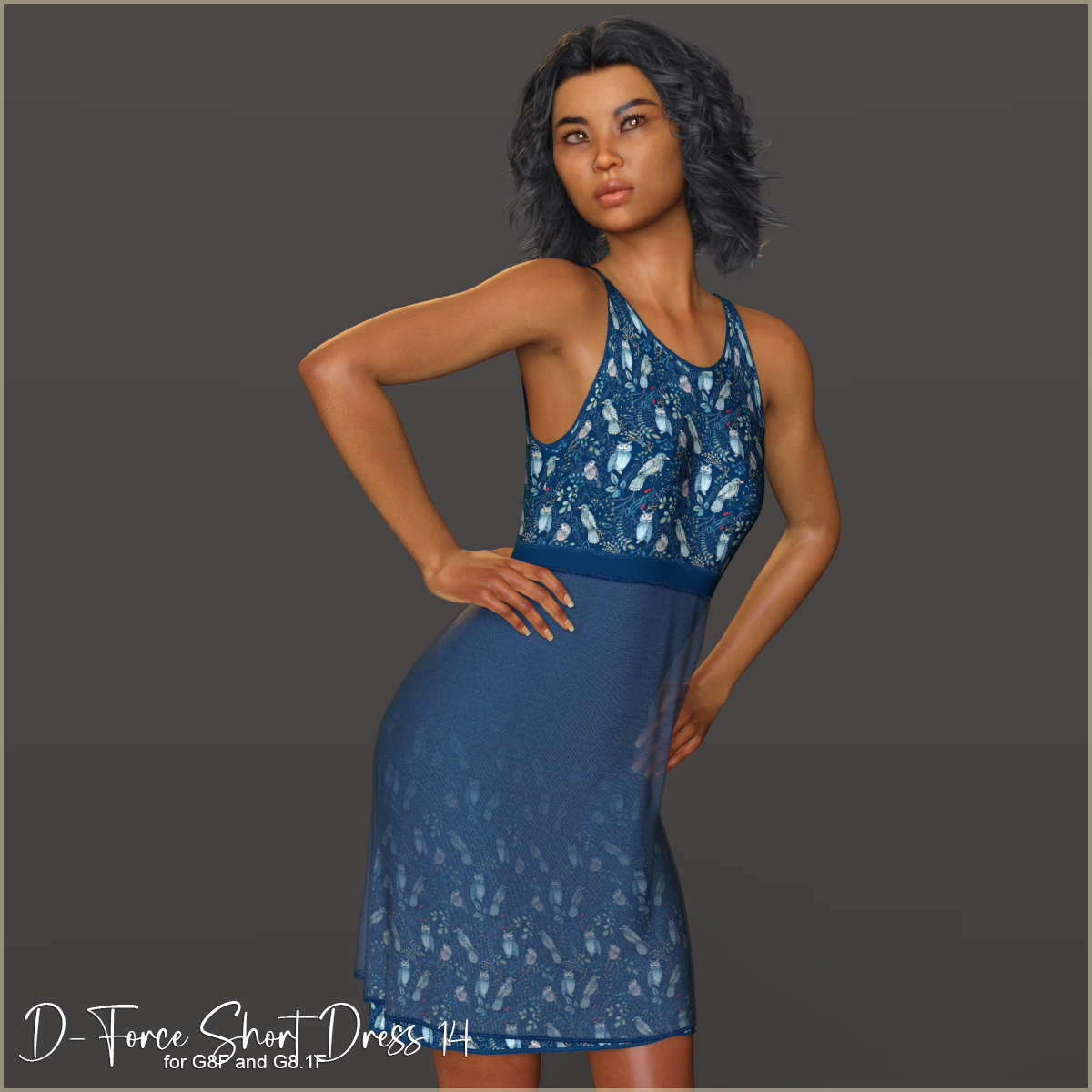 D-Force Short Dress 14 for G8 and G8.1Females | Daz 3D