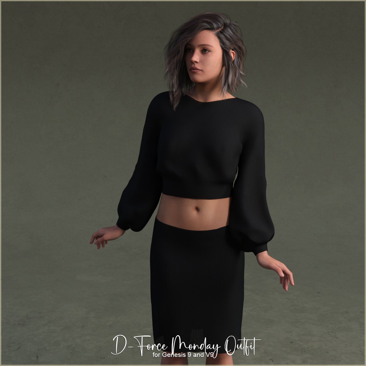 D-Force Monday Outfit for Genesis 9/V9 | Daz 3D