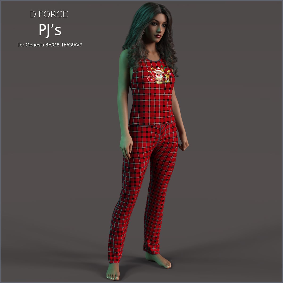 D-Force PJs for G8/8.1F and Genesis 9/V9 | Daz 3D