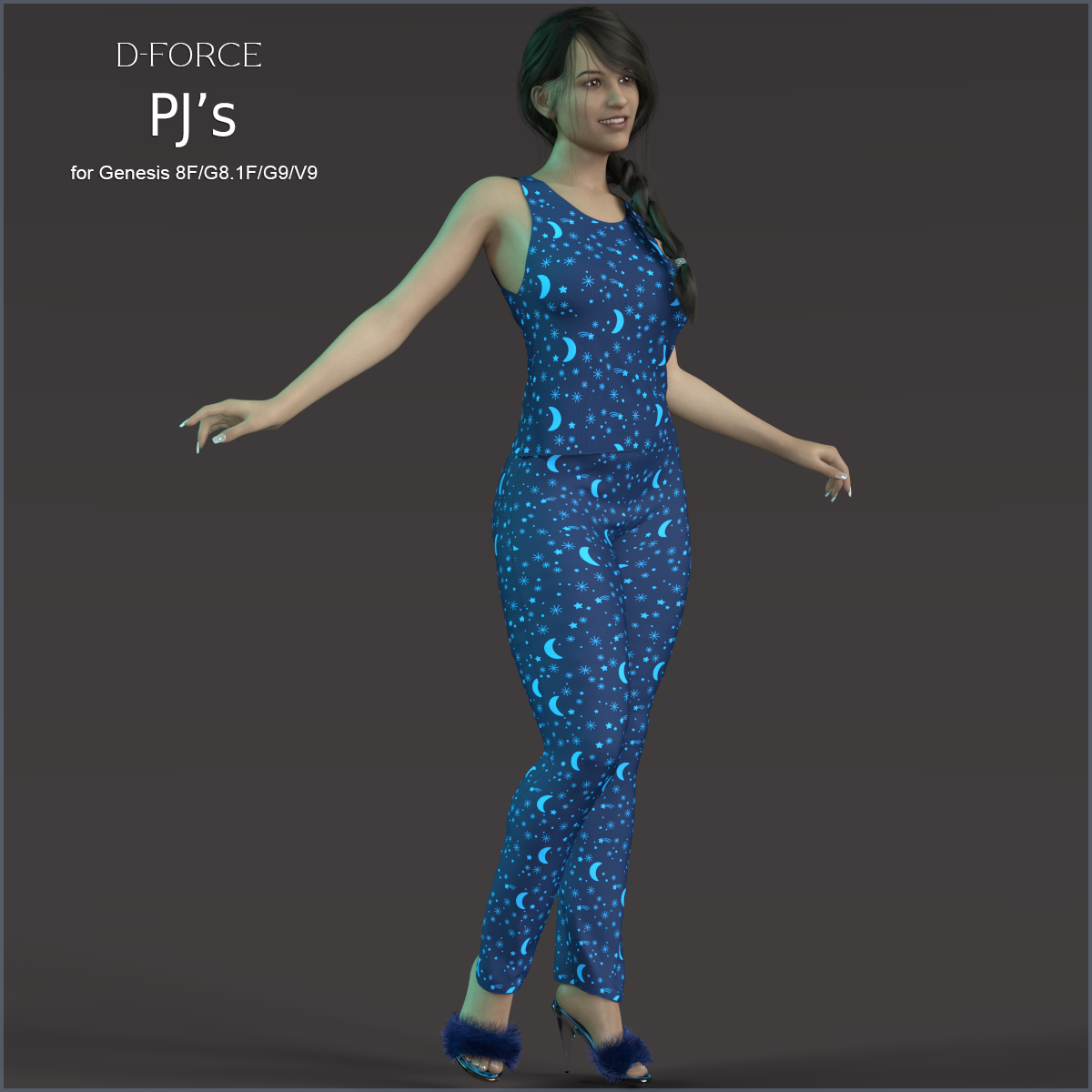 D-Force PJs for G8/8.1F and Genesis 9/V9 | Daz 3D