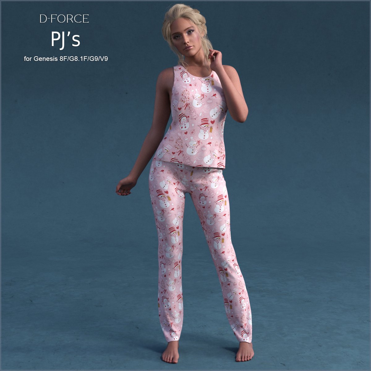 D-Force PJs for G8/8.1F and Genesis 9/V9 | Daz 3D