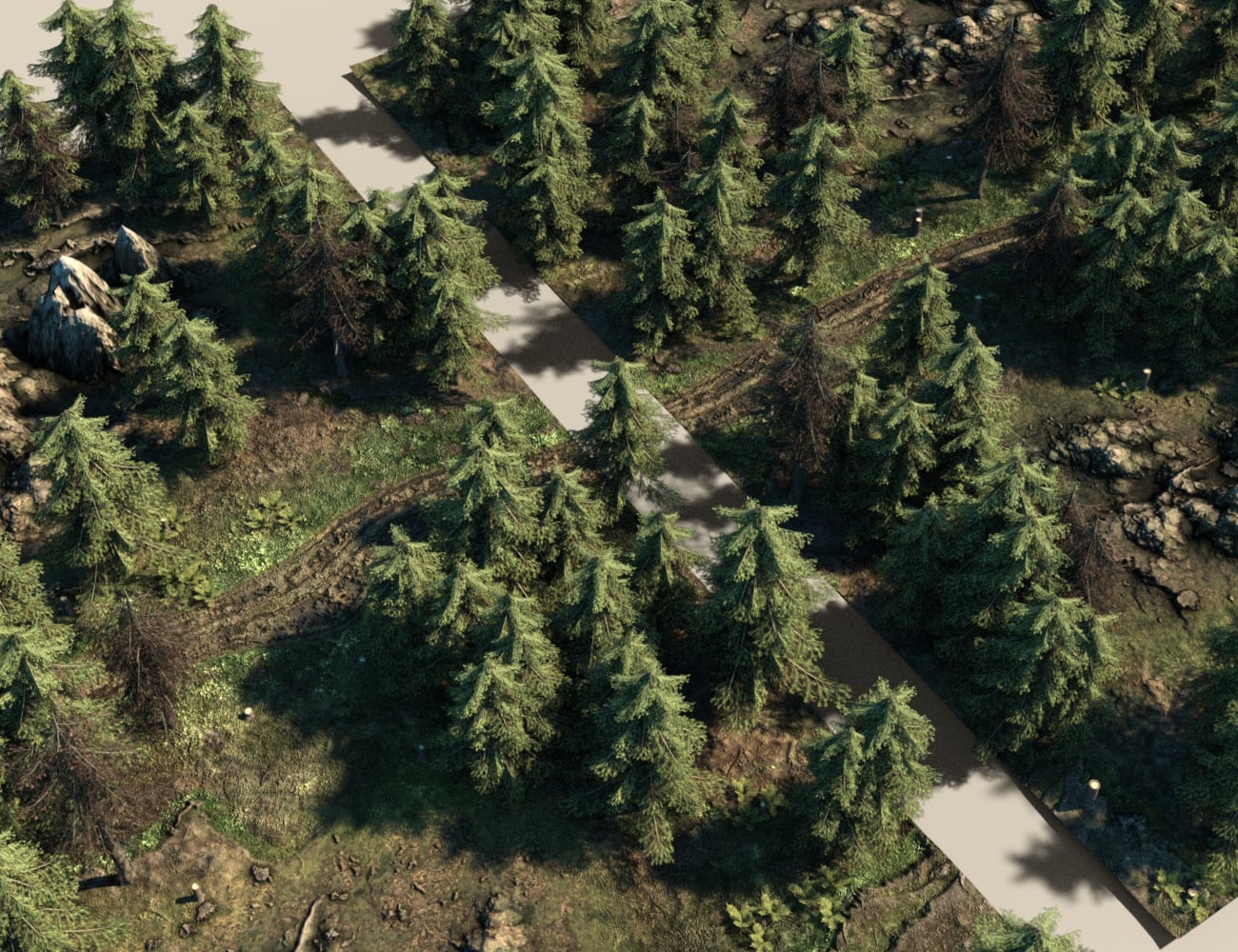 From Above: Low Poly Forest | Daz 3D