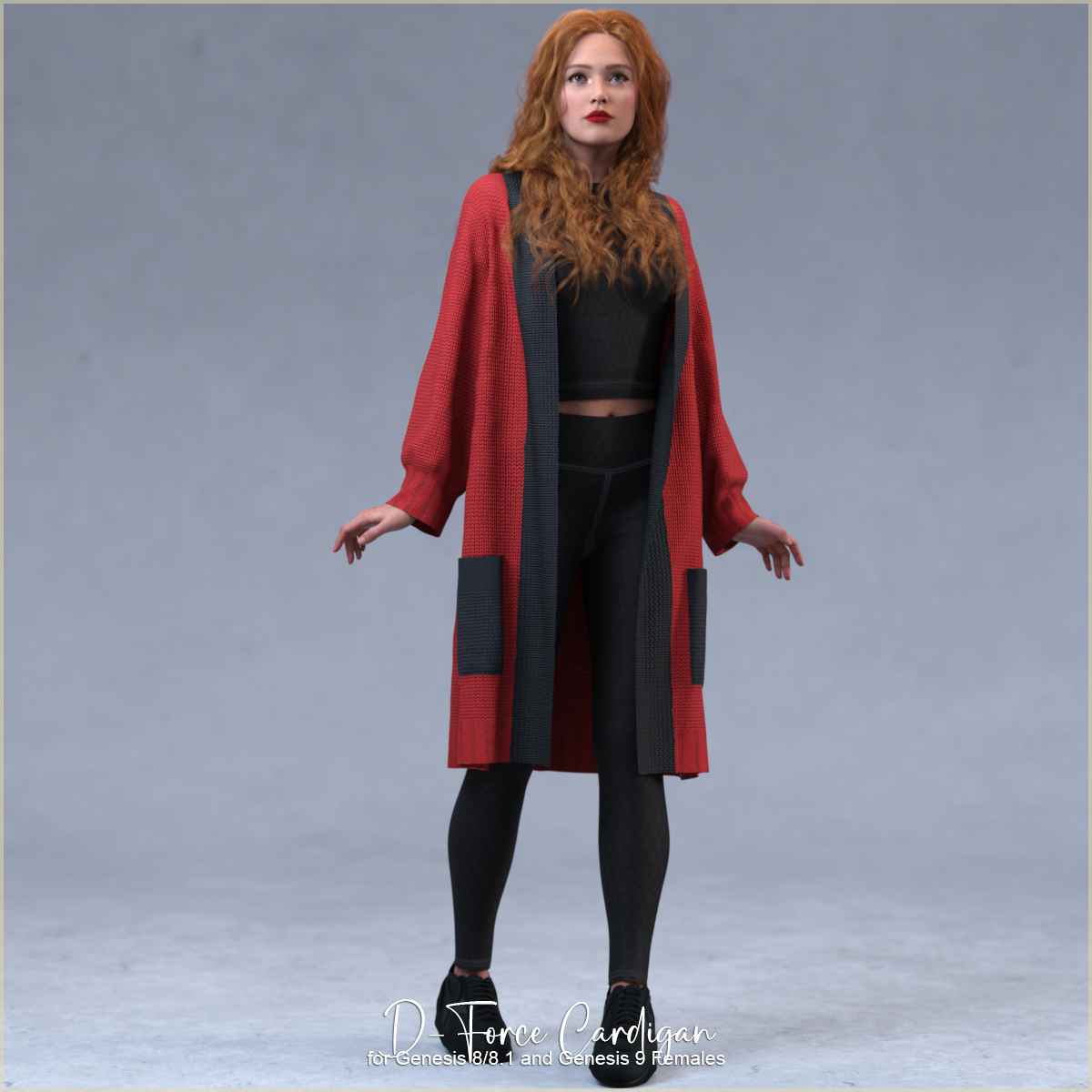 D-Force Cardigan for Genesis 8/8.1/9/V9 | Daz 3D