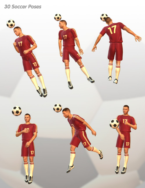 Soccer Poses Pack | Daz 3D