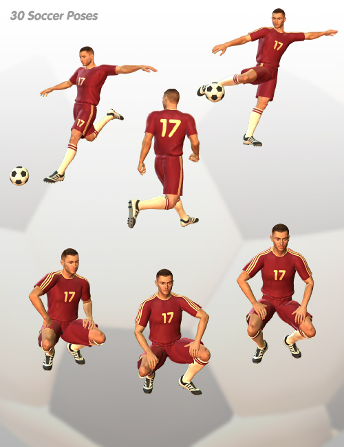 Soccer Poses Pack | Daz 3D