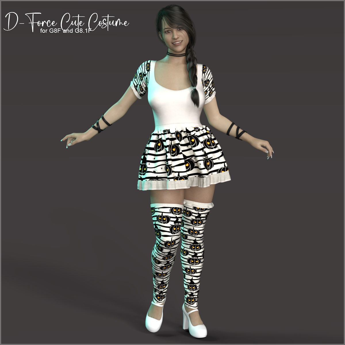 D-Force Cute Costume for G8F & G8.1F | Daz 3D