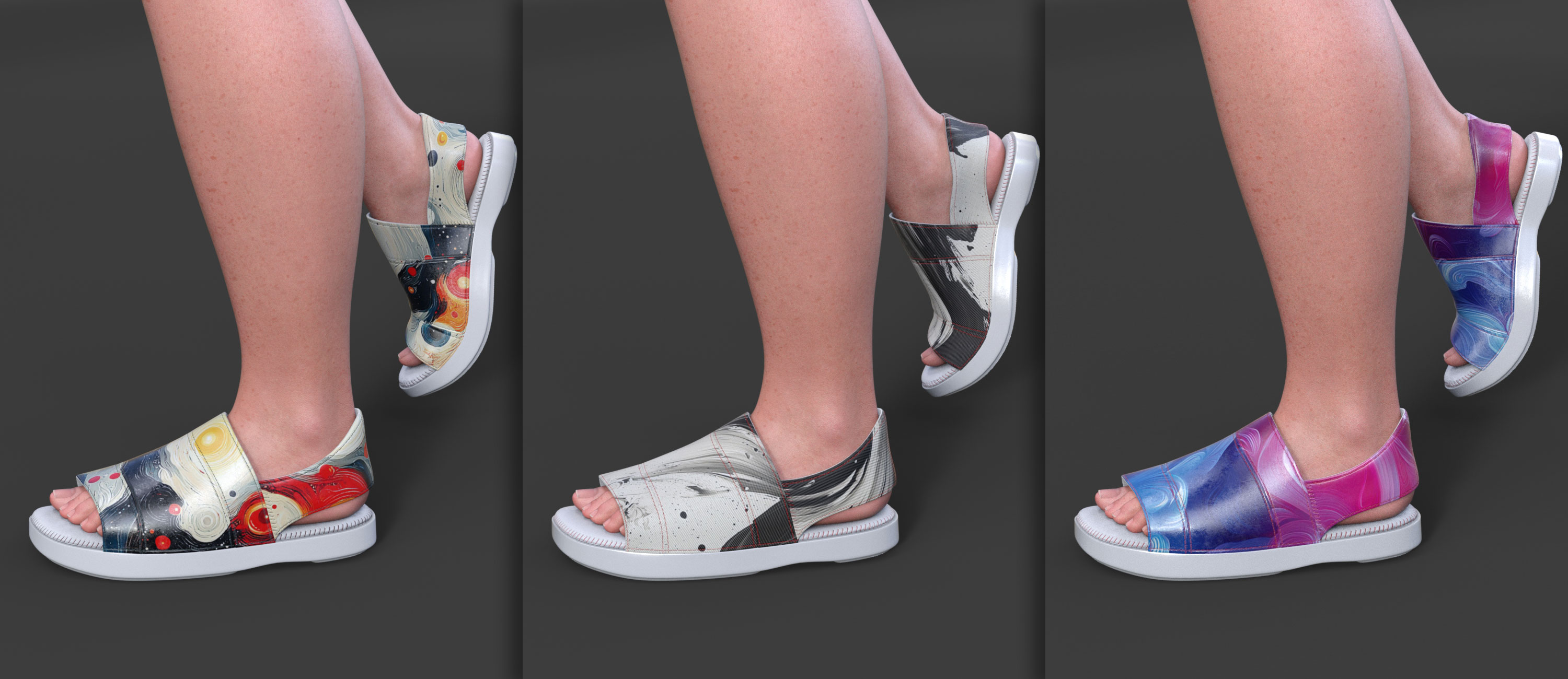 COG Flat Sandals Texture Pack | Daz 3D