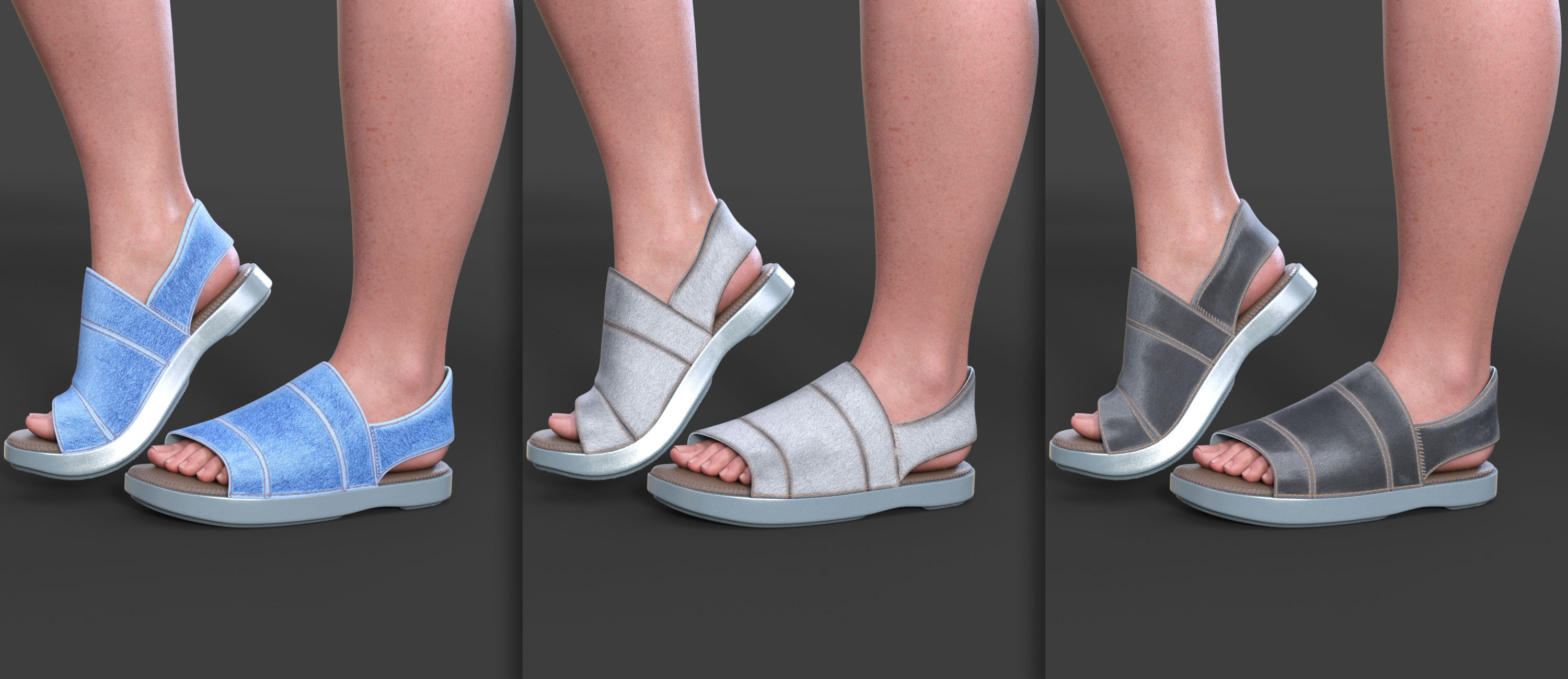 COG Flat Sandals Texture Pack | Daz 3D