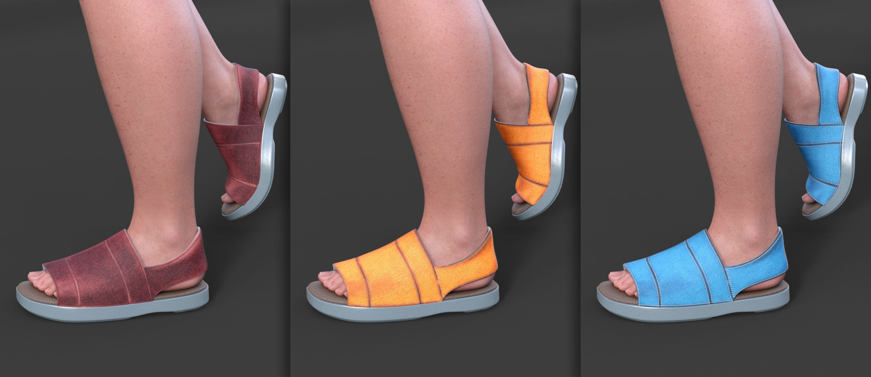 COG Flat Sandals Texture Pack | Daz 3D