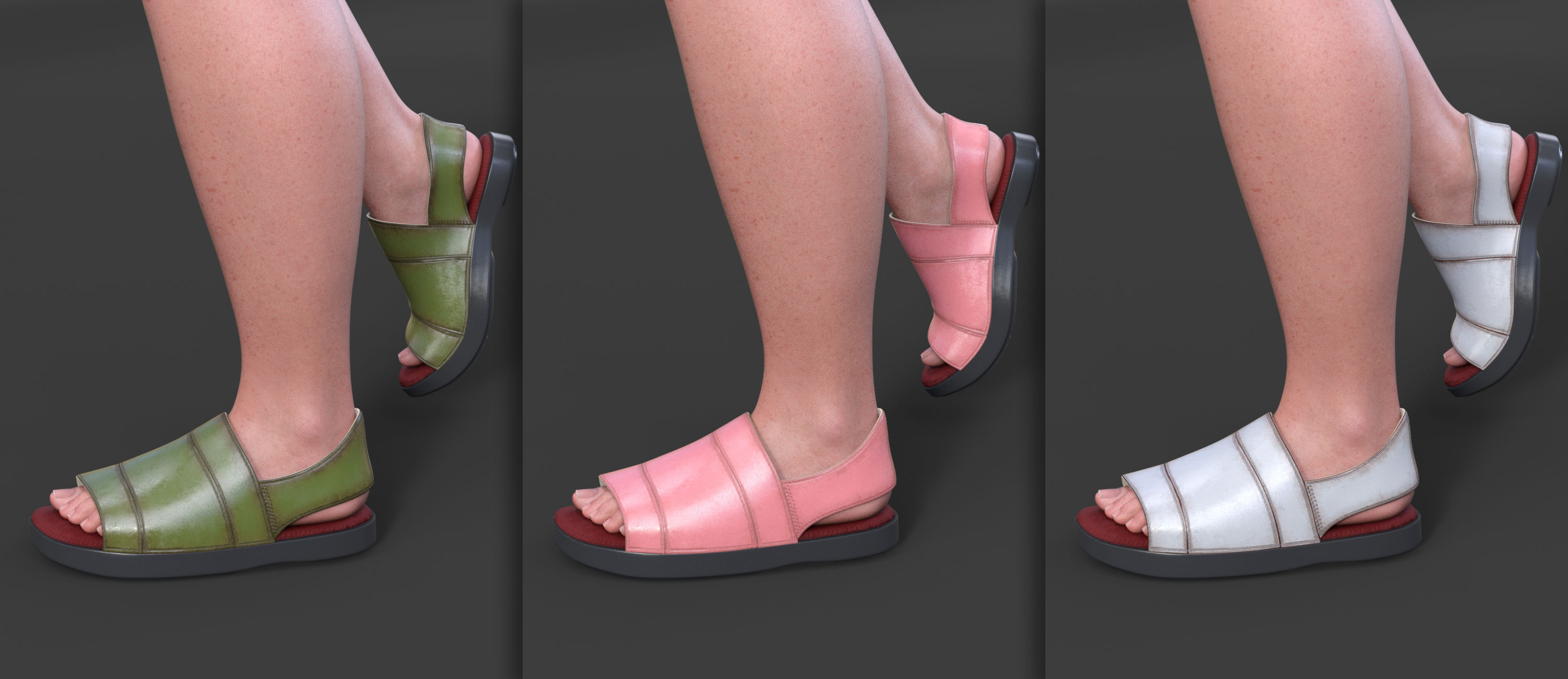 COG Flat Sandals Texture Pack | Daz 3D