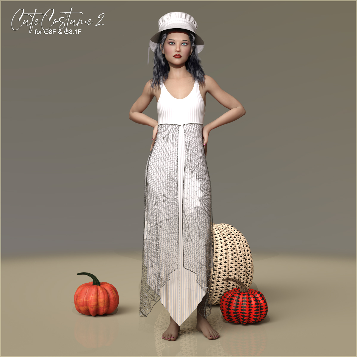 D-Force Cute Costume2 for G8F & G8.1F | Daz 3D