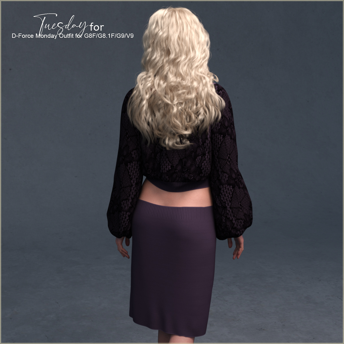 Tuesday for D-Force Monday Outfit for Genesis 8/8.1/9/V9 | Daz 3D