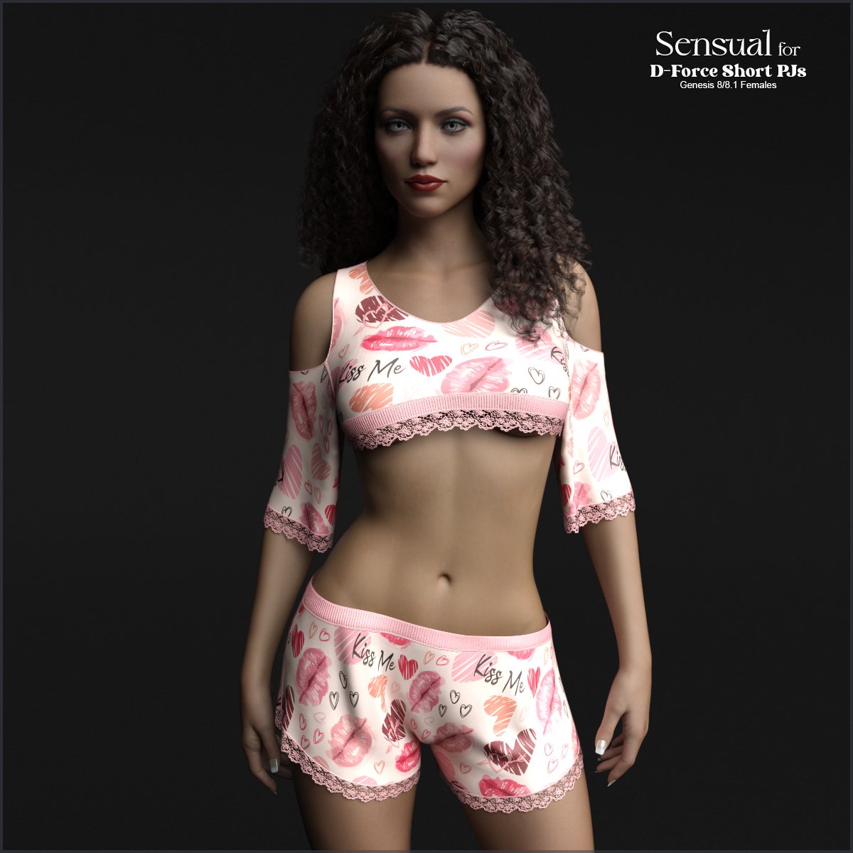 Sensual for D-Force Short PJs for G8F and G8.1F | Daz 3D