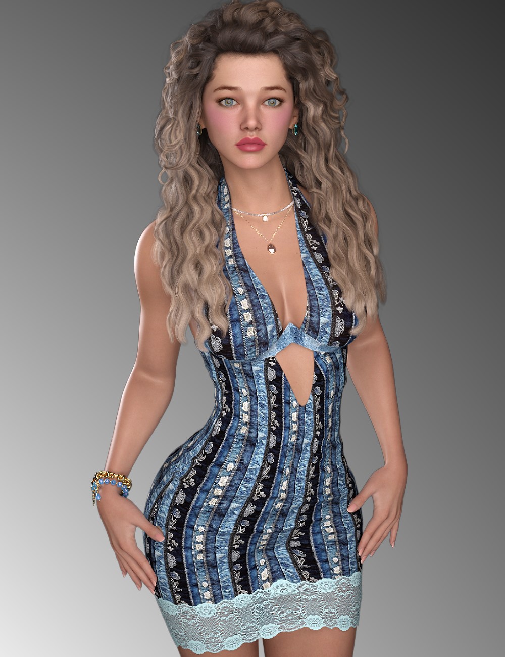 L3D Too Sexy Texture Add-On Silhouette Dress | Daz 3D