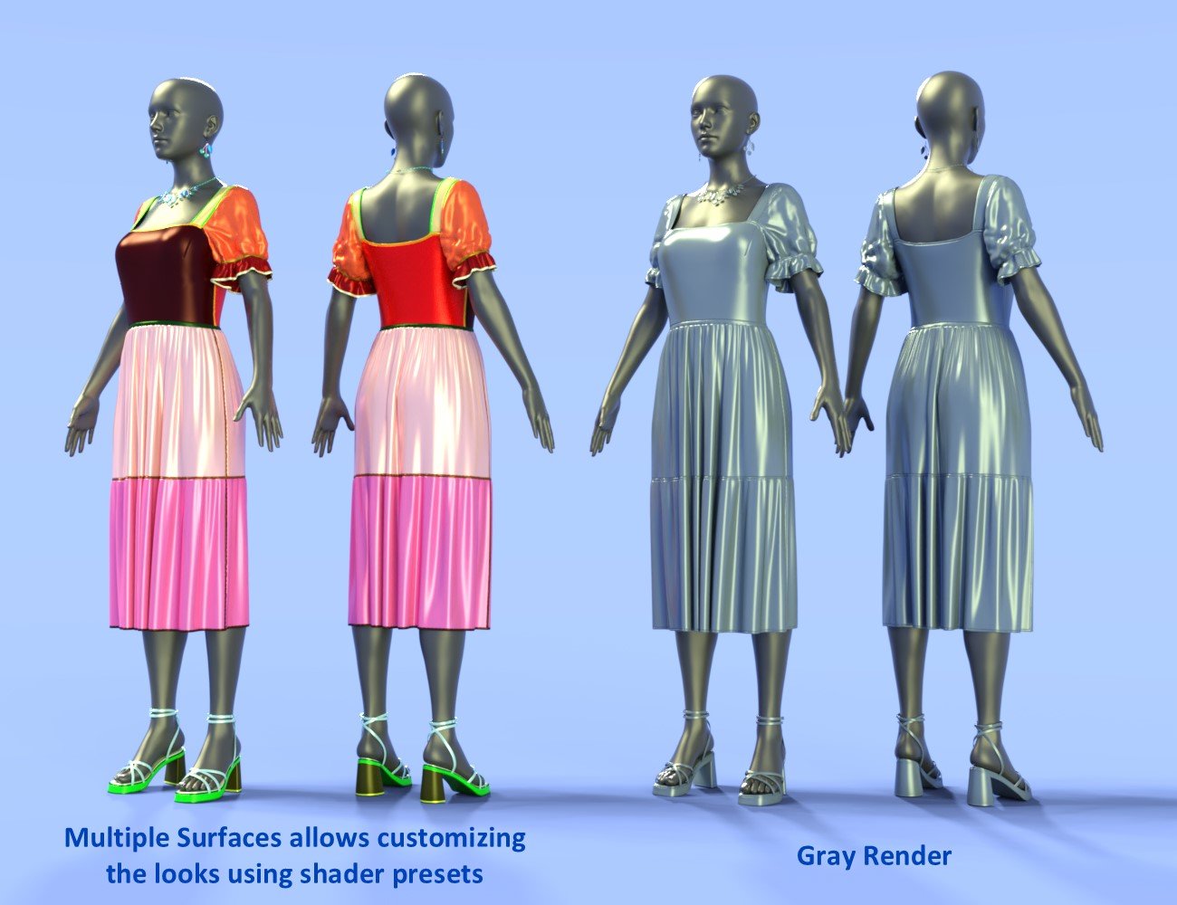 dForce Meadow Muse Outfit for Genesis 9 and Genesis 8 Female | Daz 3D