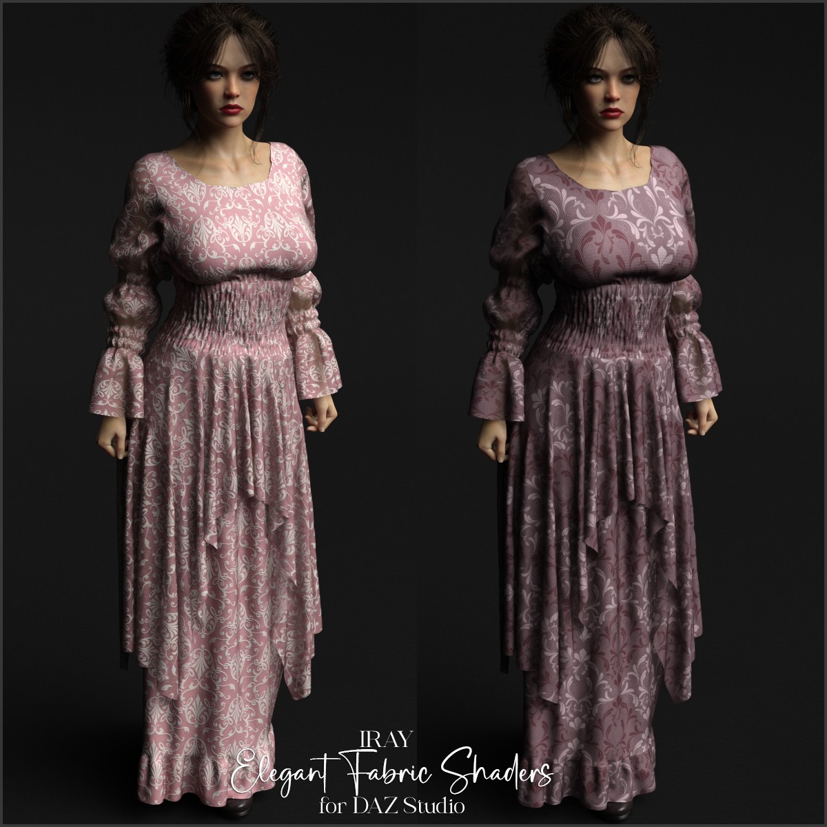 Elegant Fabric DS Iray Shaders | Daz 3D