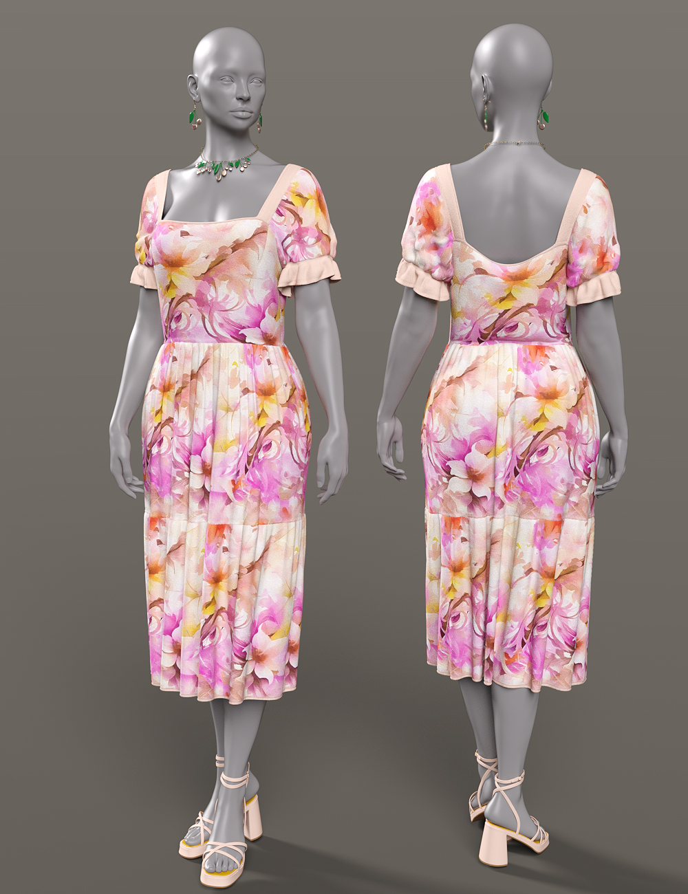 InStyle - dForce Meadow Muse Outfit Texture Add-On | Daz 3D