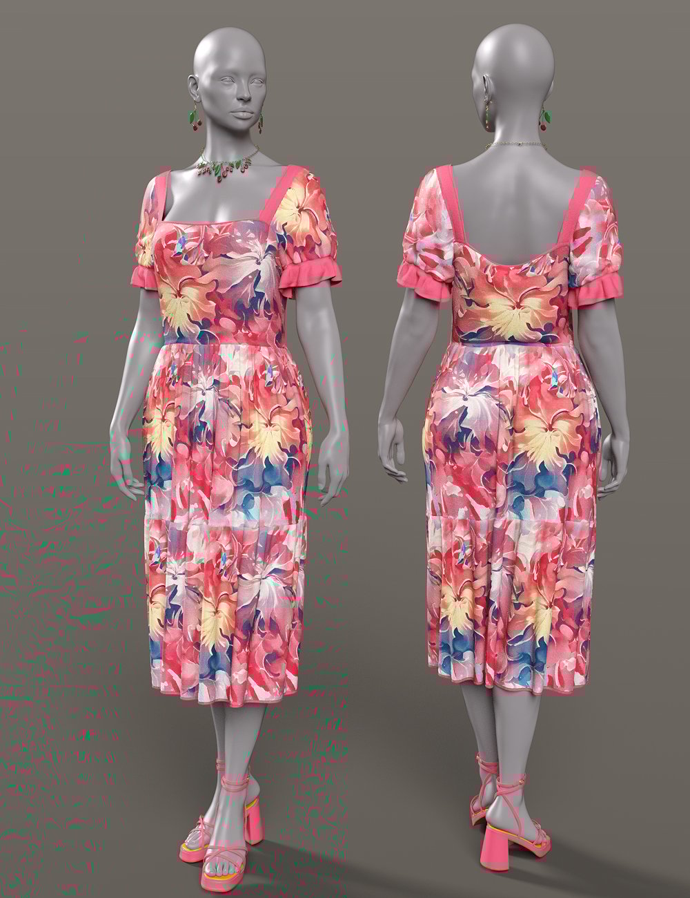 InStyle - dForce Meadow Muse Outfit Texture Add-On | Daz 3D