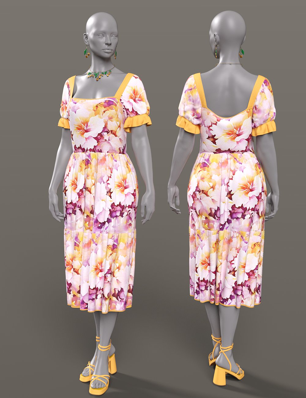 InStyle - dForce Meadow Muse Outfit Texture Add-On | Daz 3D