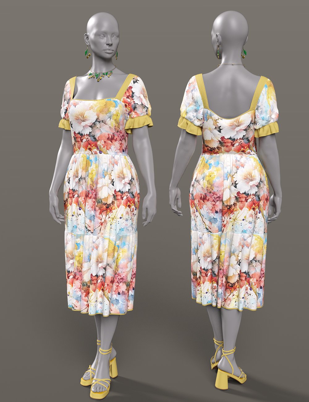 InStyle - dForce Meadow Muse Outfit Texture Add-On | Daz 3D