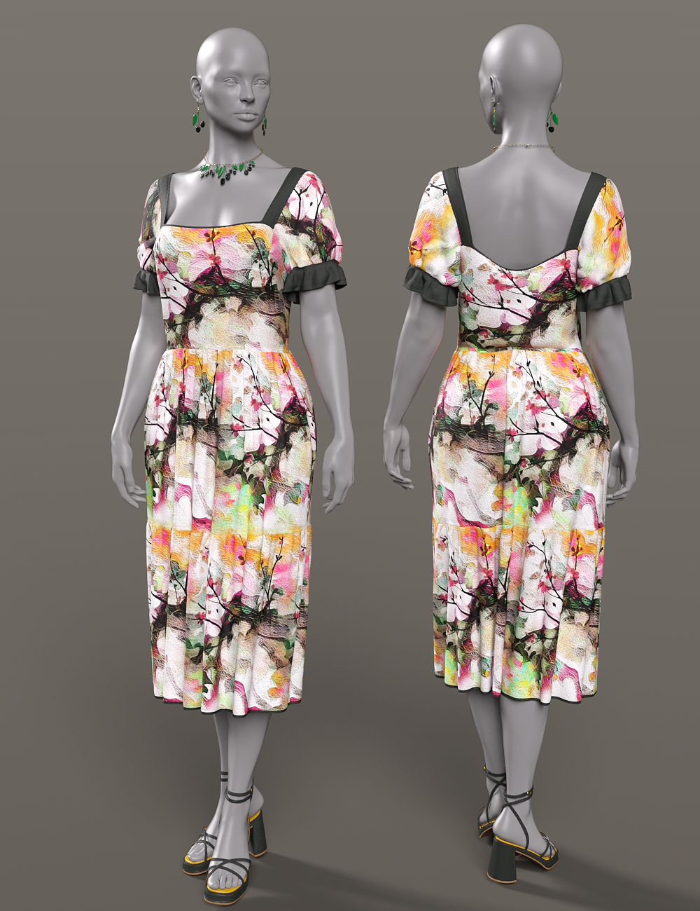 InStyle - dForce Meadow Muse Outfit Texture Add-On | Daz 3D