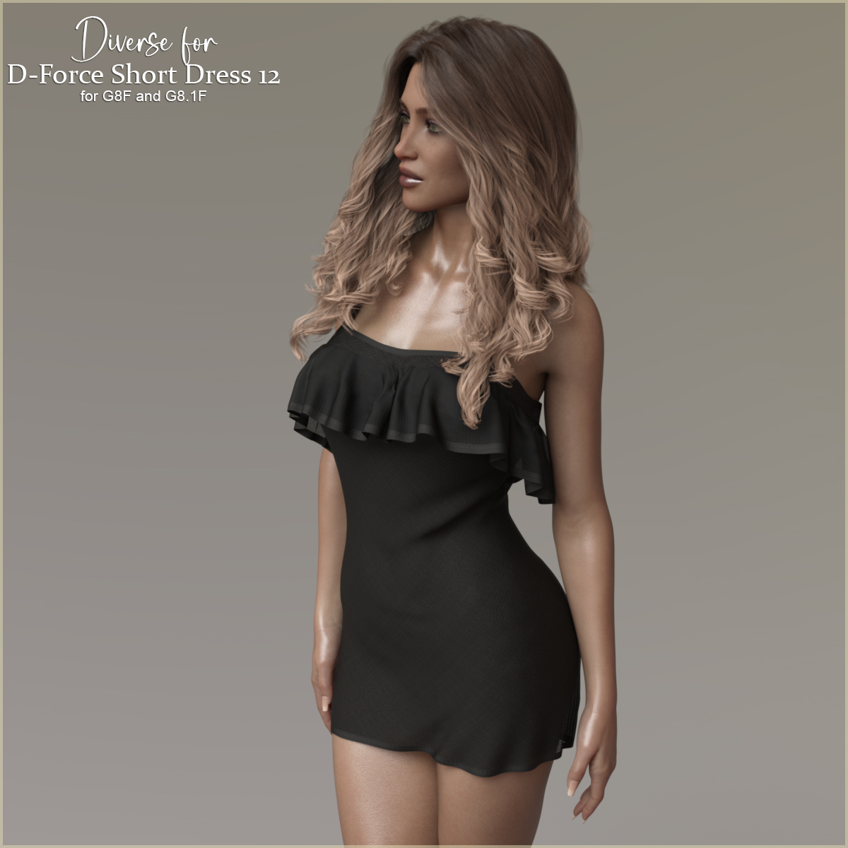 Diverse for D-Force Short Dress 12 for G8F and G8.1F | Daz 3D