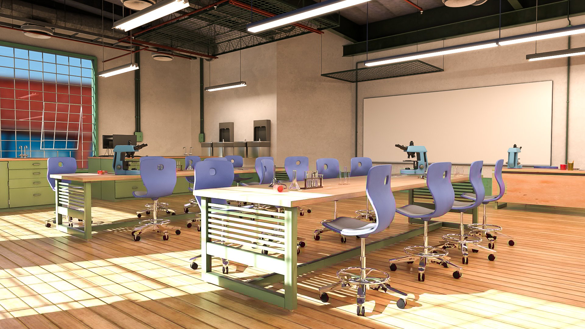 Modern Science Classroom | Daz 3D