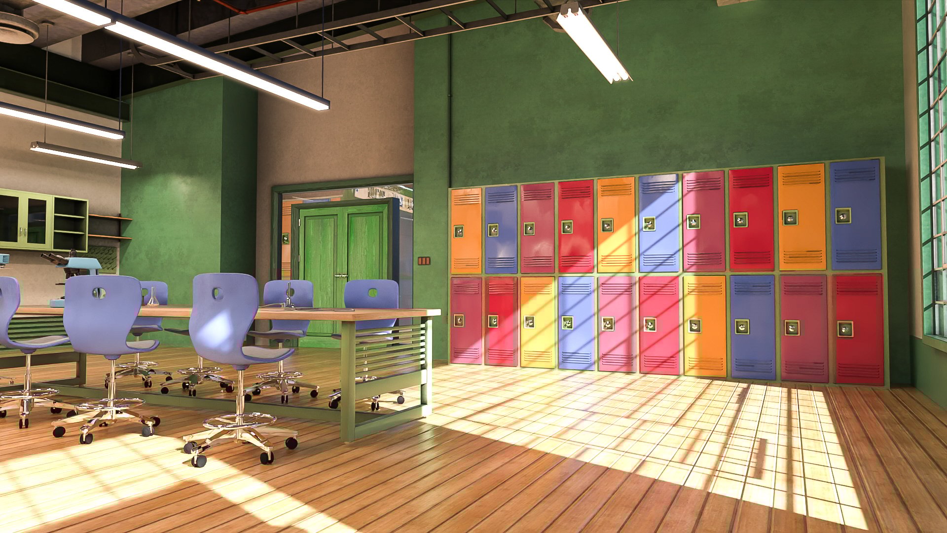 Modern Science Classroom | Daz 3D
