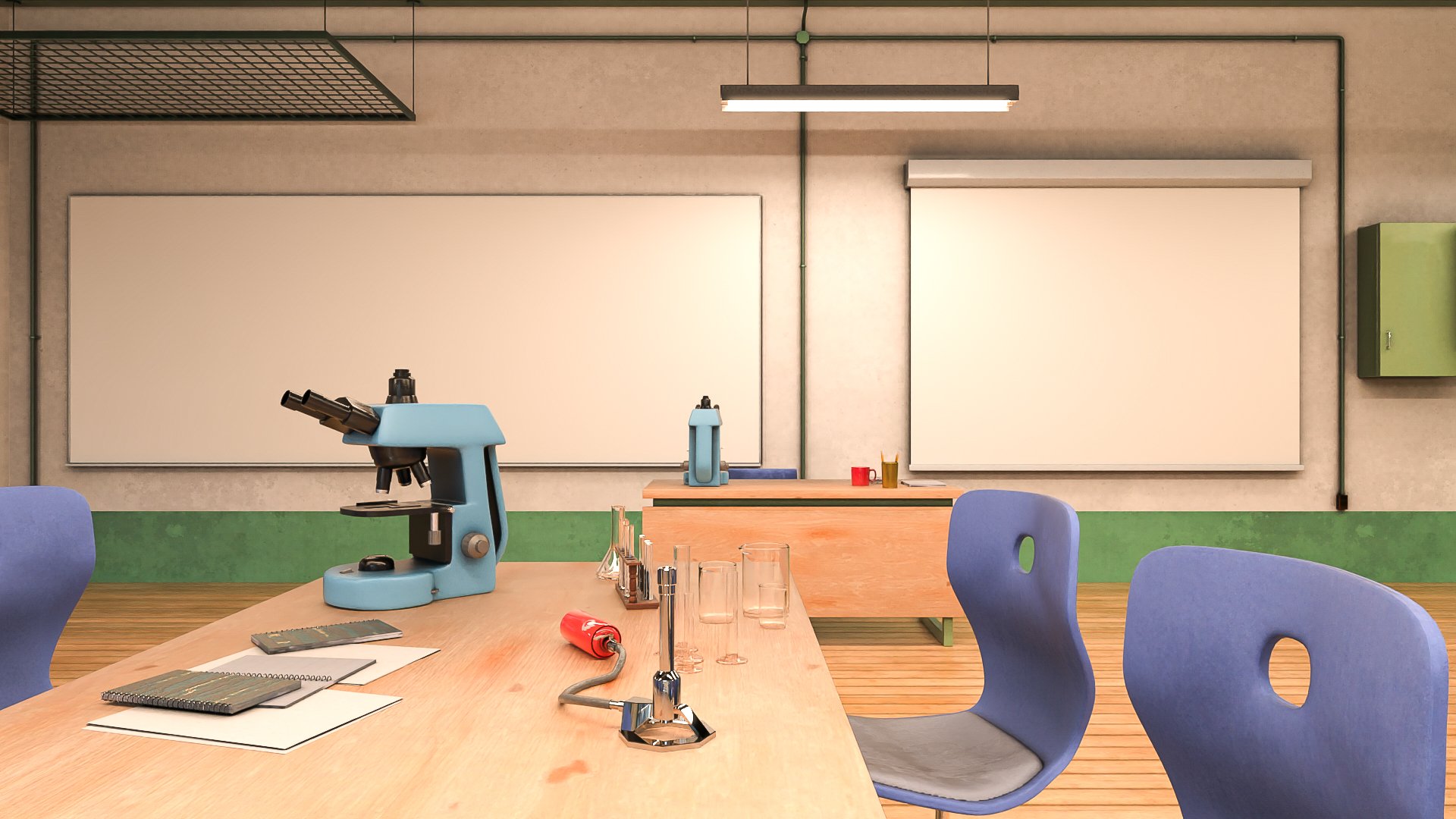 Modern Science Classroom | Daz 3D