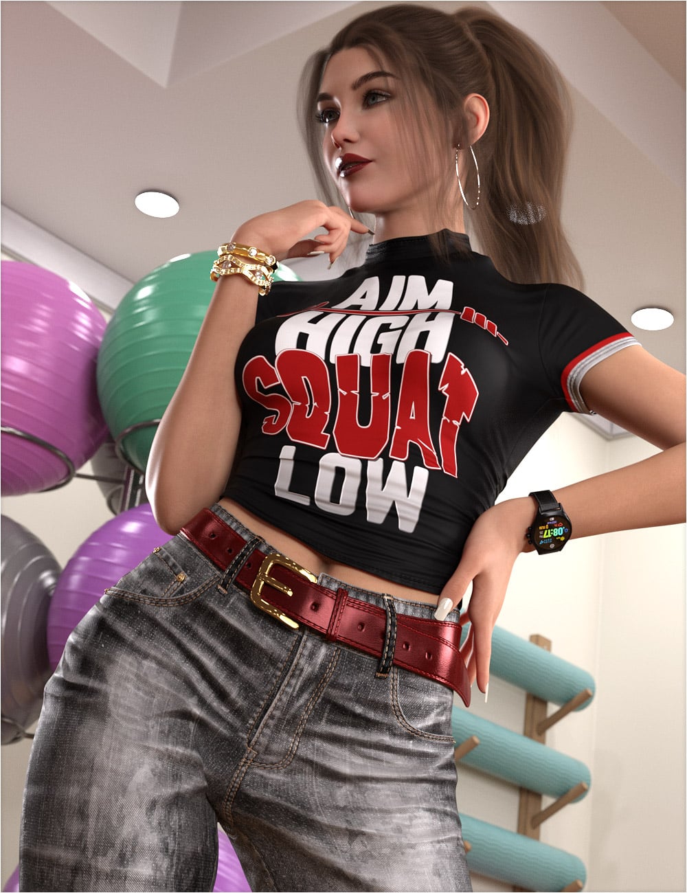 Extended Textures for dForce SU Long Jeans | Daz 3D