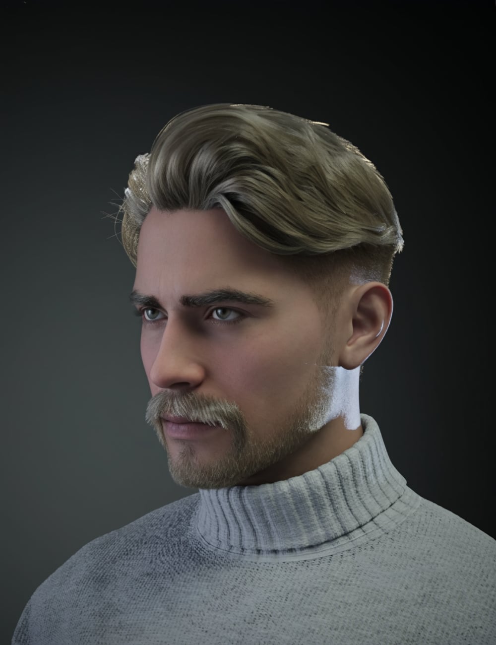 dForce Alexander Hipster Hair and Beard For Genesis 9 | Daz 3D
