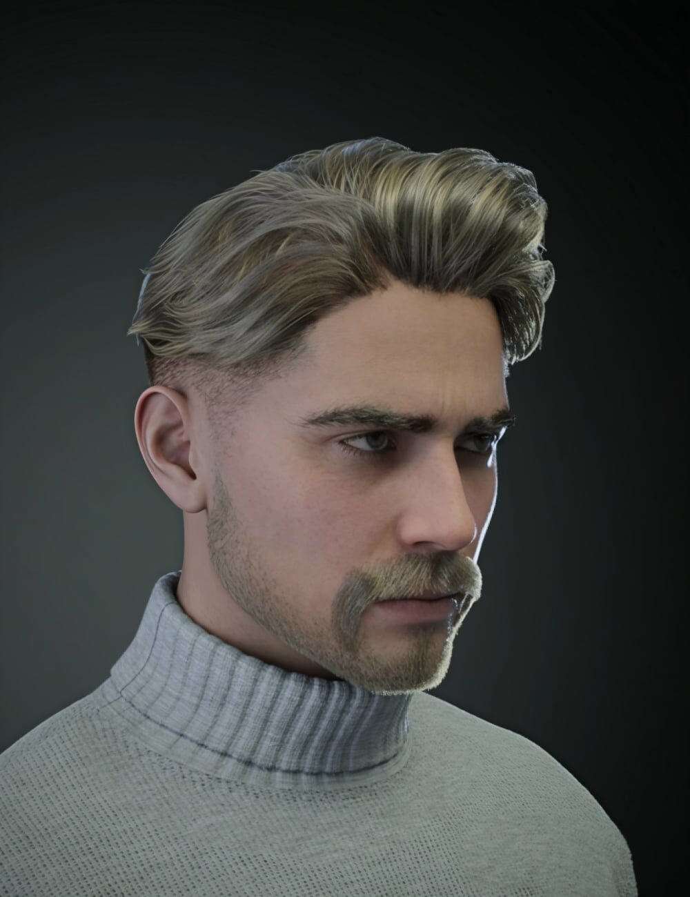 dForce Alexander Hipster Hair and Beard For Genesis 9 | Daz 3D