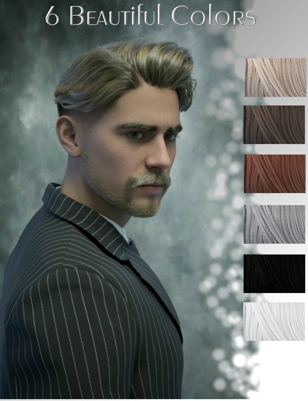 dForce Alexander Hipster Hair and Beard For Genesis 9 | Daz 3D