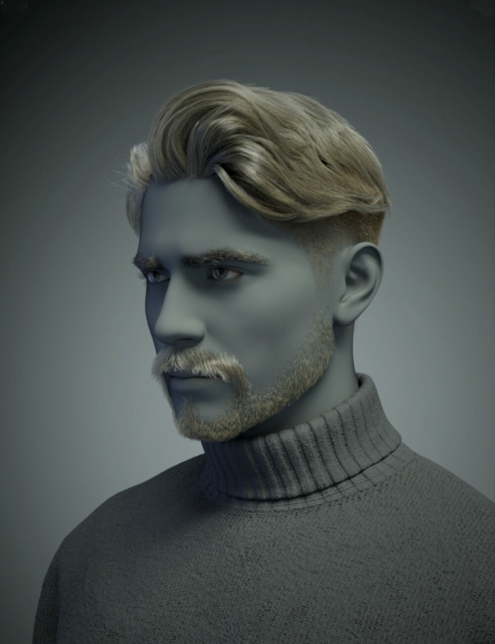 dForce Alexander Hipster Hair and Beard For Genesis 9 | Daz 3D