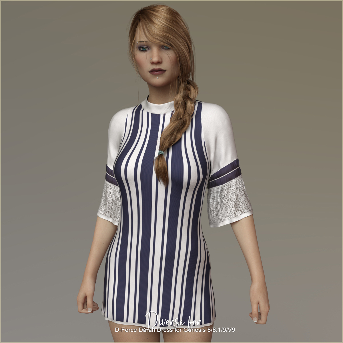 Diverse for D-Force Darah Dress for Genesis 8/8.1/9/V9 | Daz 3D