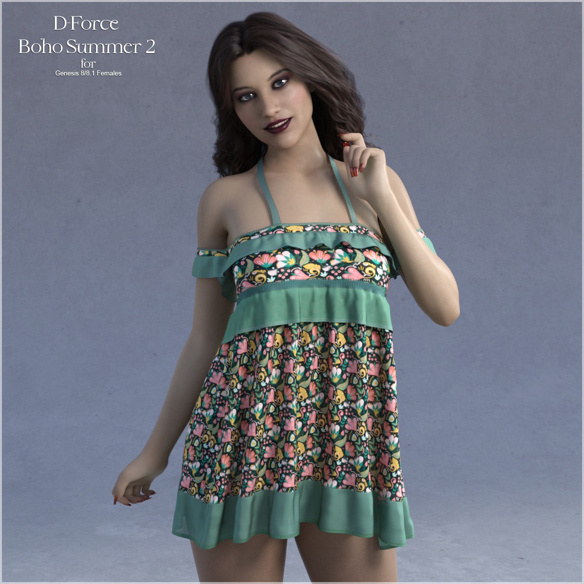 D-Force Boho Summer2 for G8F and G8.1F | Daz 3D