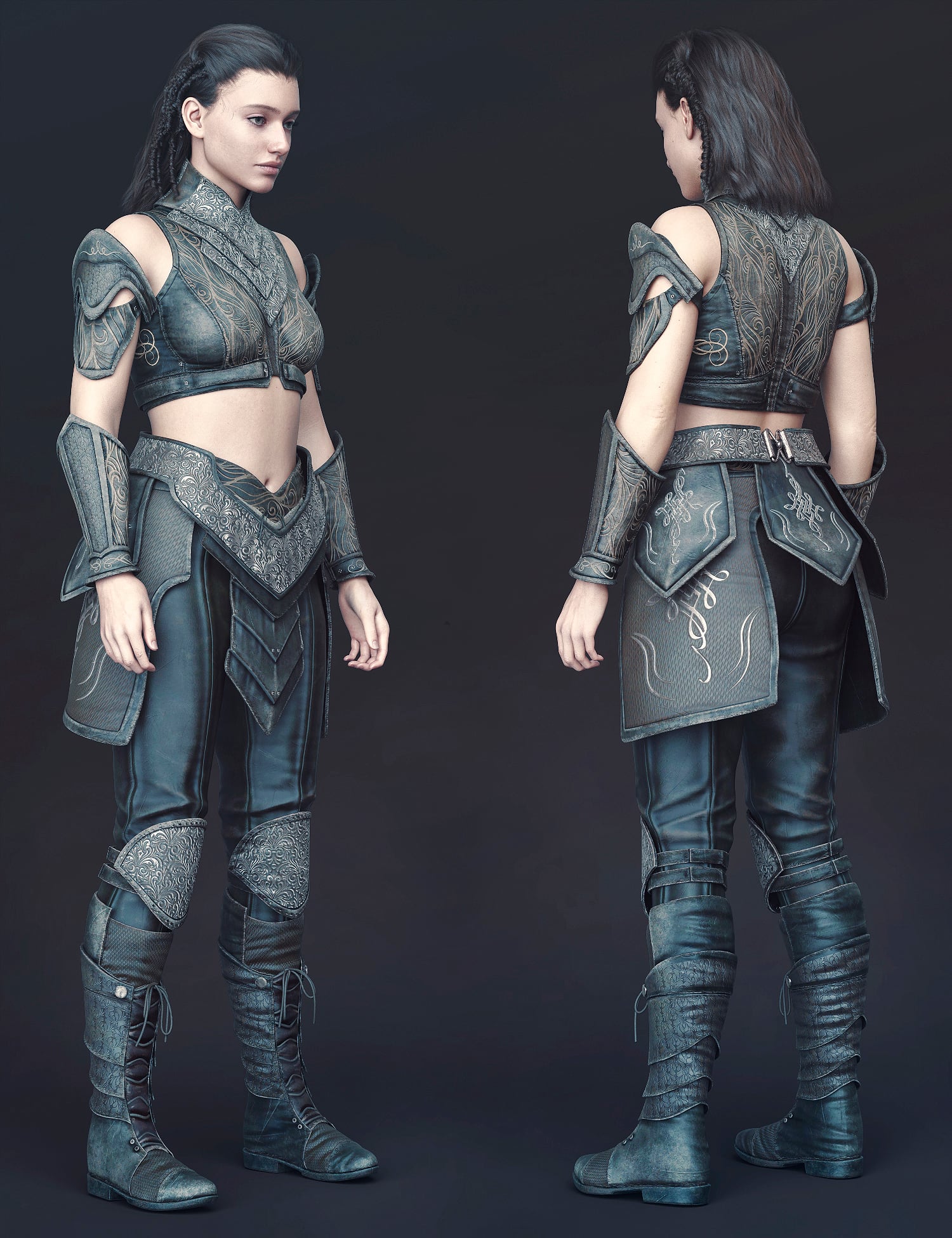 Fantastic Centaur Armor for Genesis 9 Texture Add-On | Daz 3D