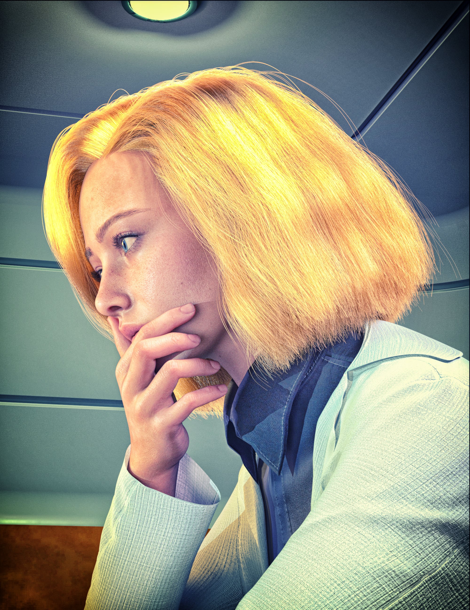 dForce FE Strand-Based Catherine Doctor Hair for Genesis 9 | Daz 3D