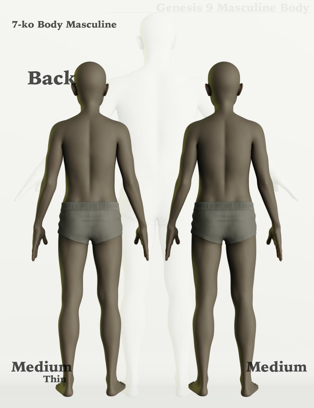 7-ko Body Masculine for Genesis 9 | Daz 3D