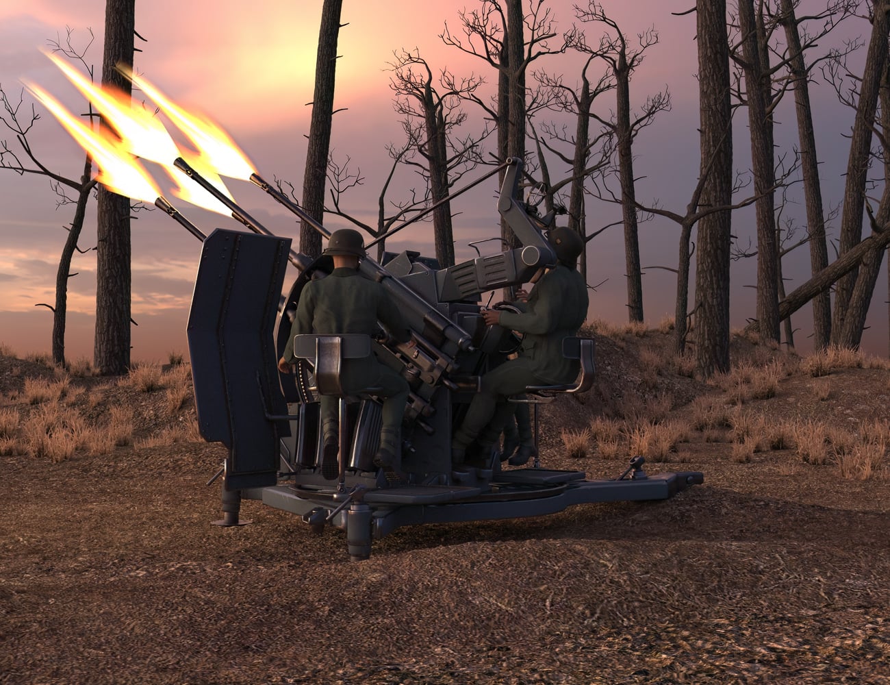 Flak Cannon | Daz 3D