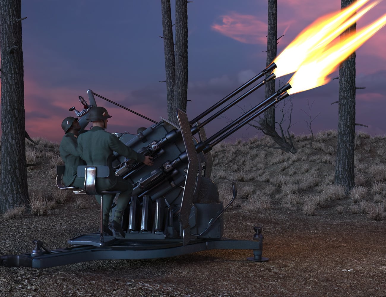 Flak Cannon | Daz 3D