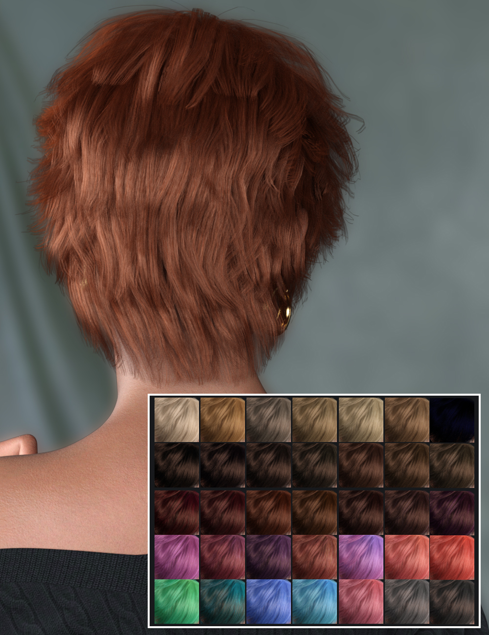 SWAM's Kay Hair for Genesis 9 | Daz 3D