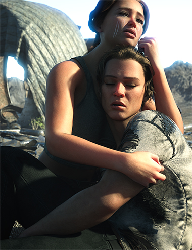 Z Last Breath Couple Poses for Genesis 9 and 8 | Daz 3D