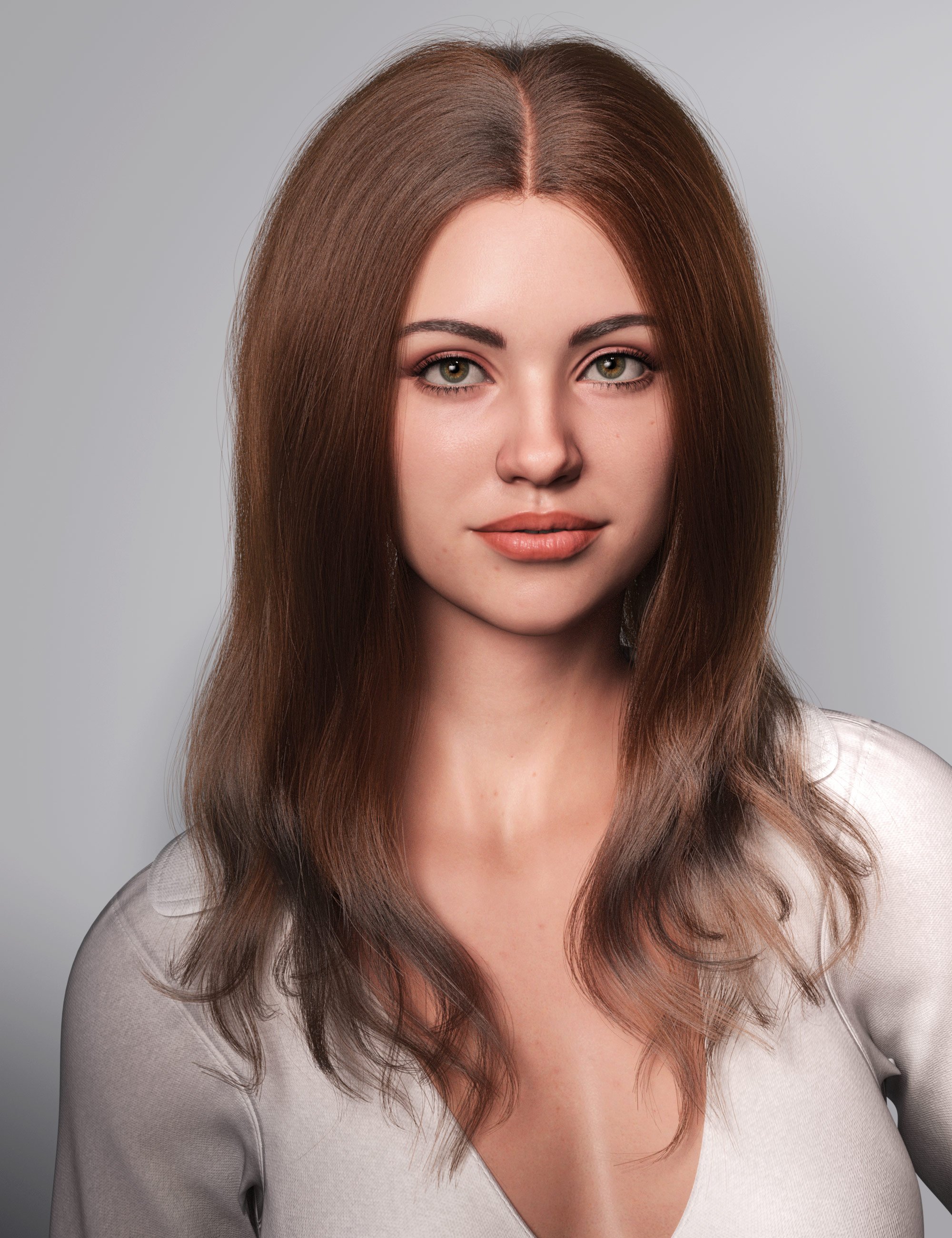 dForce Strand-Based Soft Curls Casual Long Hair for Genesis 9 and Genesis 8 Female | Daz 3D