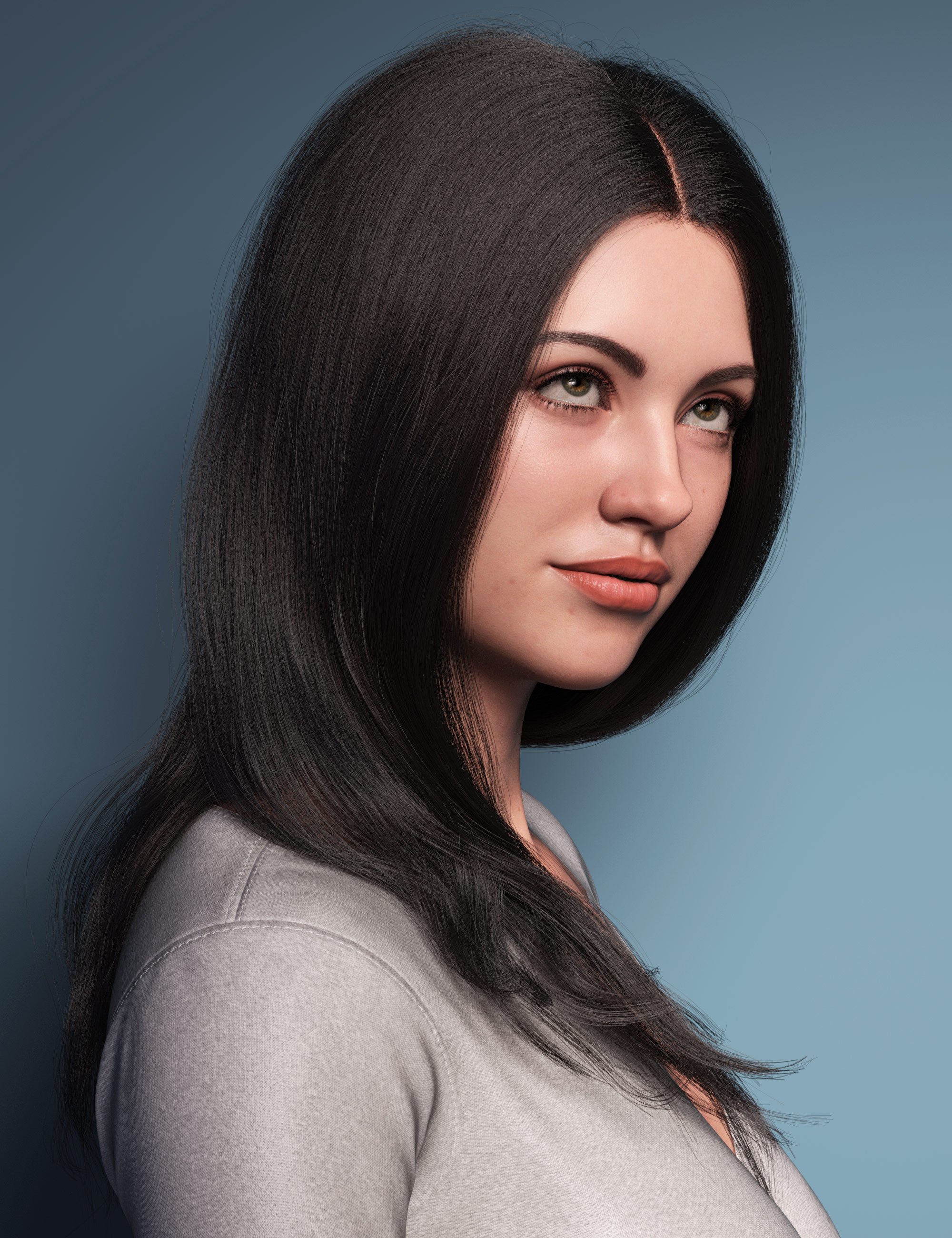 dForce Strand-Based Soft Curls Casual Long Hair for Genesis 9 and Genesis 8 Female | Daz 3D